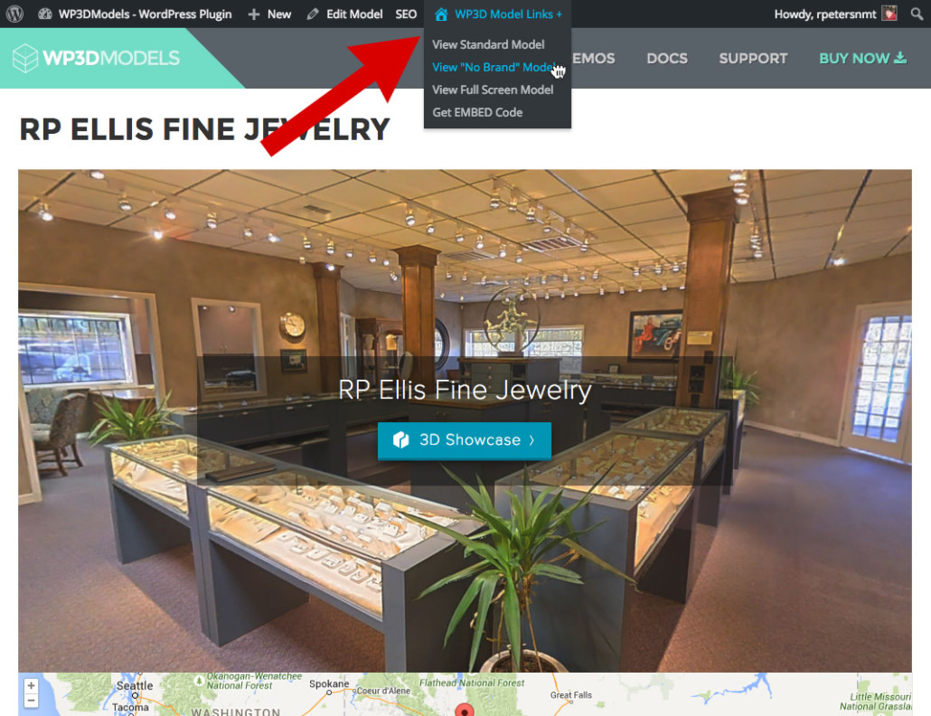 Single Model View Options - WP3D Models - WordPress Plugin